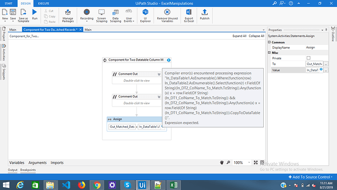Comapre Two Columns From Two Excel Sheets Help UiPath Community Forum