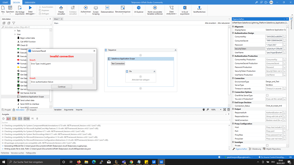 Salesforce Connector Invalid Grant Activities Uipath Community Forum