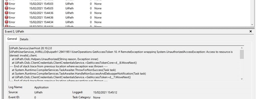 UiPath Robot Error - Communication Error with Robot Service! - Robot ...