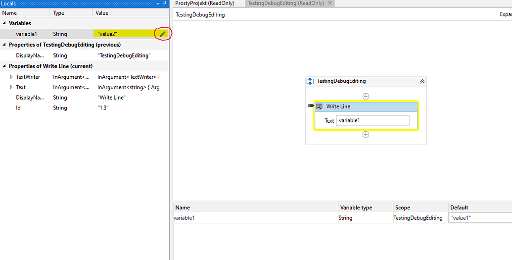 How to change variables when running in Debug - Studio - UiPath Community Forum