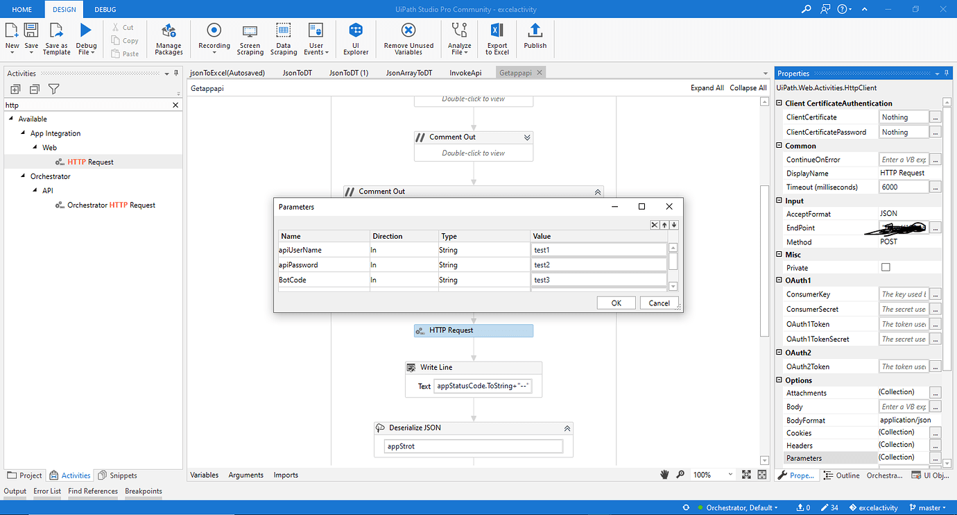 Request Value Passing Through Parameters Help Uipath Community
