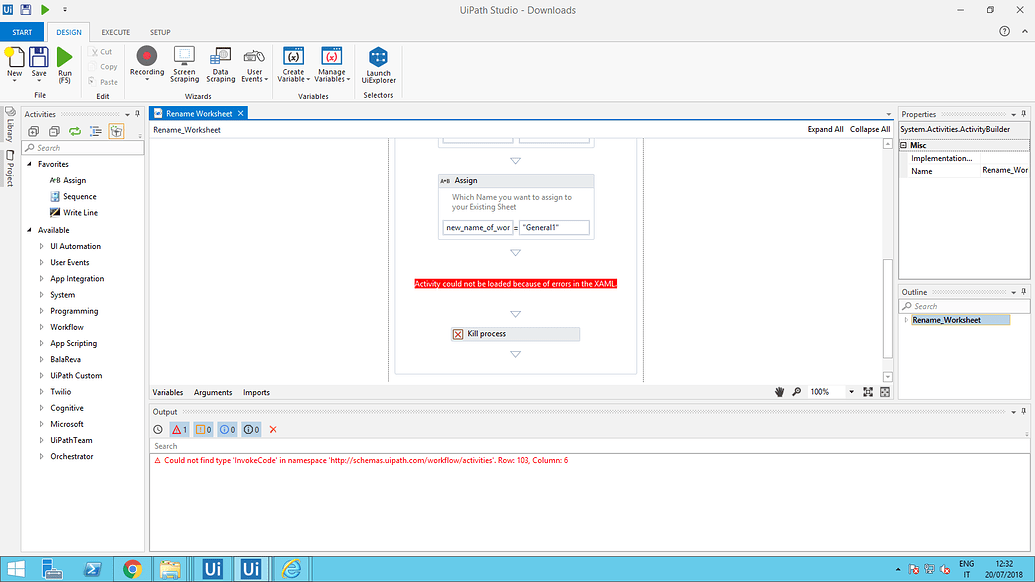Rename Single Excel Sheet Help UiPath Community Forum