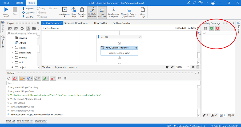 How to get the information from Activity Coverage - Test Suite - UiPath ...