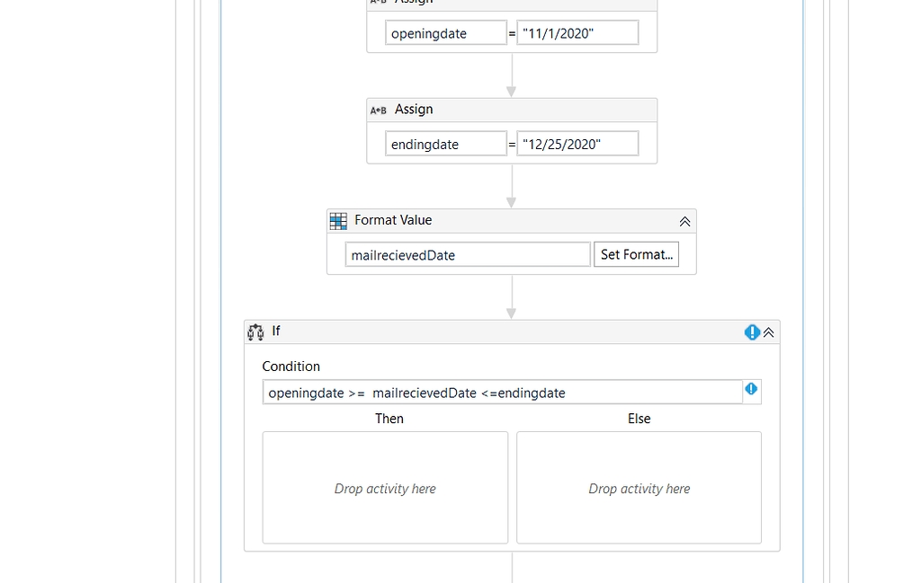 How Can Check If This Date Is Between These Dates Help UiPath