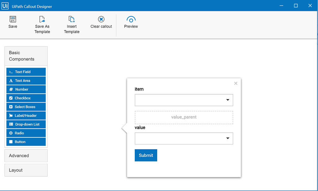 Callout Designer - Javascript/Jason Logic to designer and handle data ...