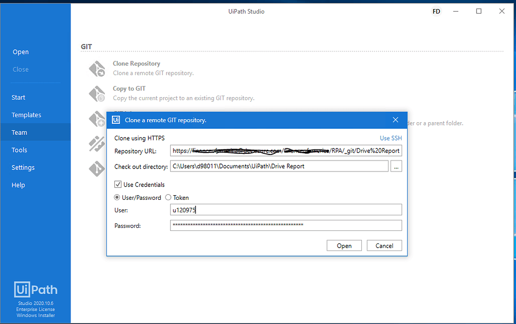 Unable to Clone a Repository - Studio - UiPath Community Forum Unable to Clone a Repository - Studio - UiPath Community Forum