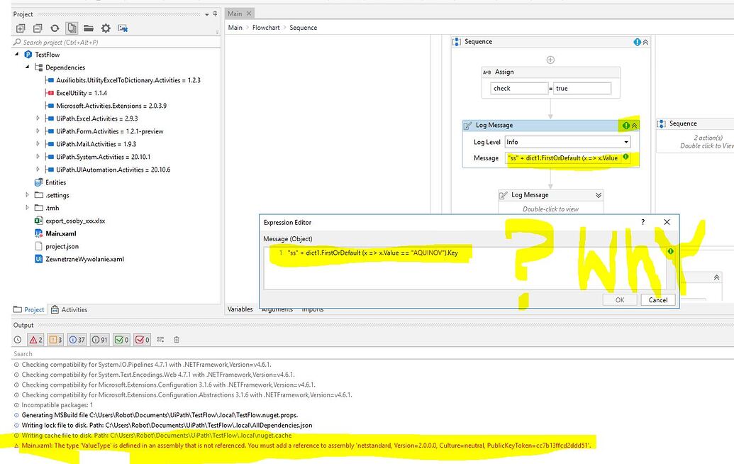 The Type Valuetype Is Defined In An Assembly That Is Not Referenced