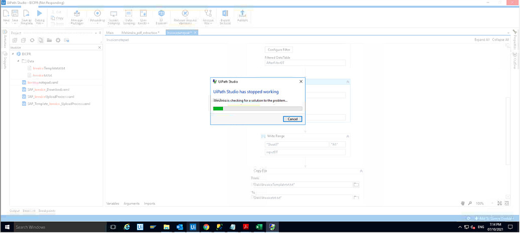 How to resolve uipath has stopped working issue windows is checking for ...