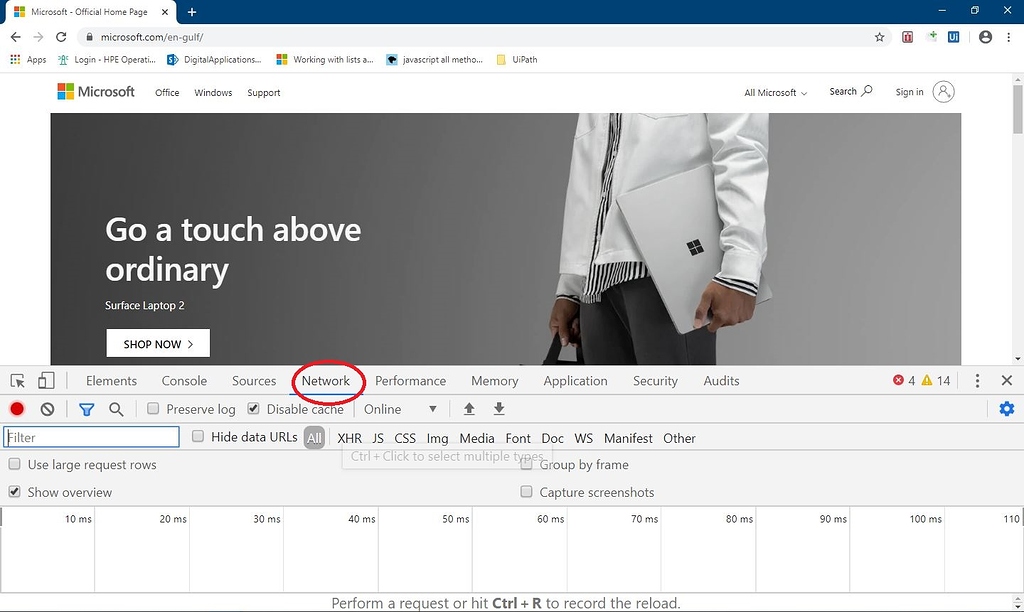 How To Click browser network Tab in Dev Tools - Help - UiPath Community ...