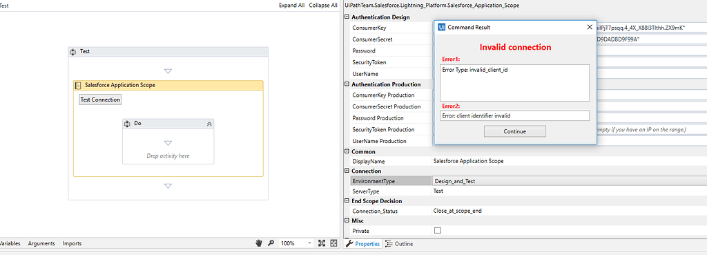 Salesforce Connection Issue - Marketplace - UiPath Community Forum