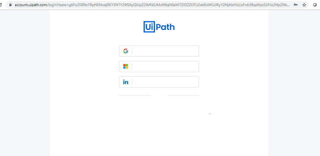 Unable to access the Uipath Orchestrator login page - Automation Cloud ...