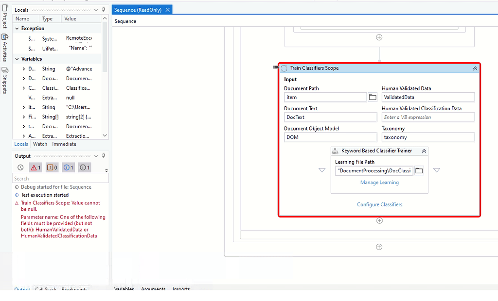 Train classifier scope error - Activities - UiPath Community Forum