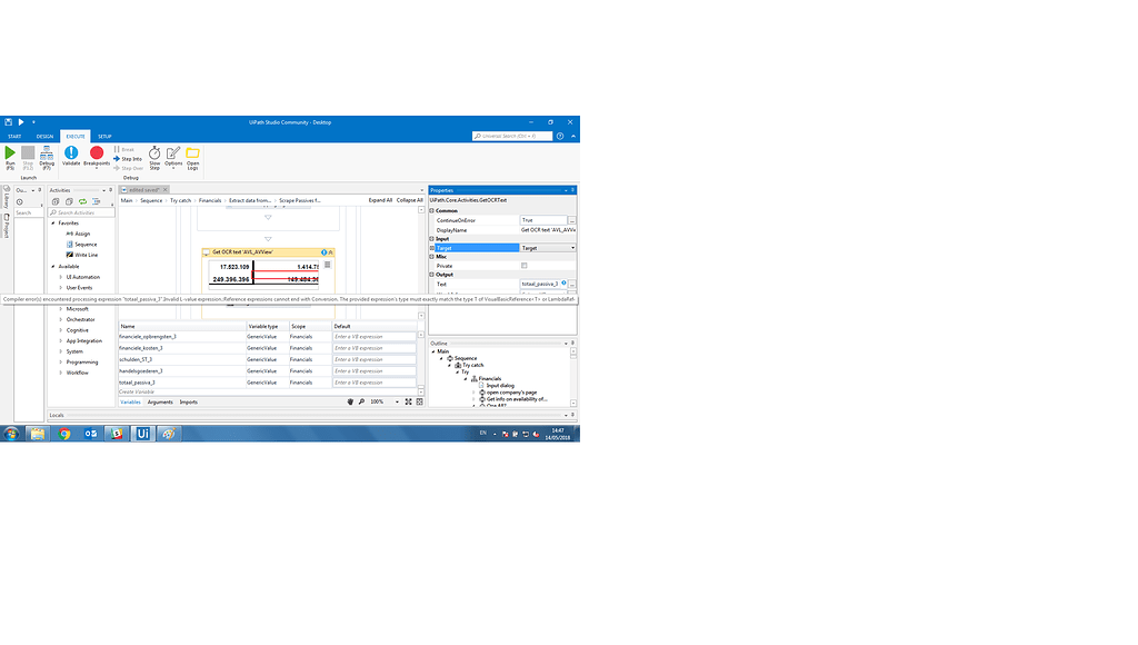 Invalid L-value expression error - Help - UiPath Community Forum Invalid L-value expression error - Help - UiPath Community Forum