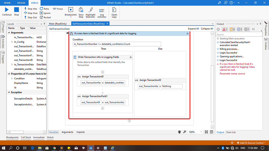 I Am Getting This Error If A New Item Is Fetched Grab Its Significant Data For Logging Value