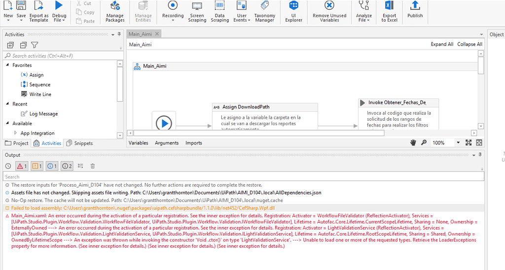 Unable to run Uipath code - Studio - UiPath Community Forum