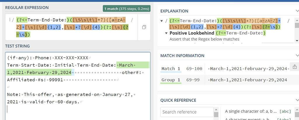 Help For Extracting Single Date From 2 Dates Appearing In The Text Using Regex Activities