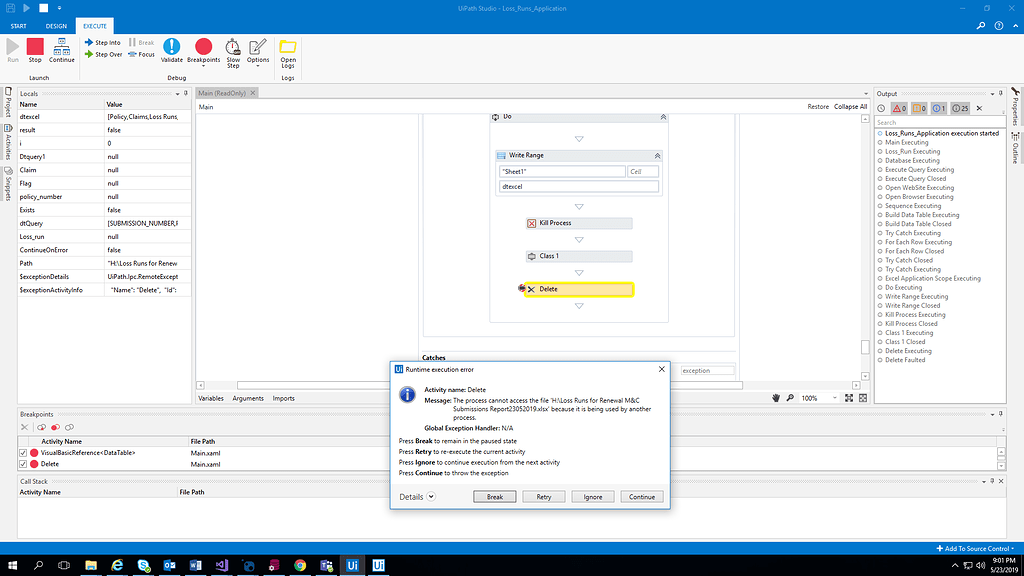 Delete Excel File Not Working Help UiPath Community Forum