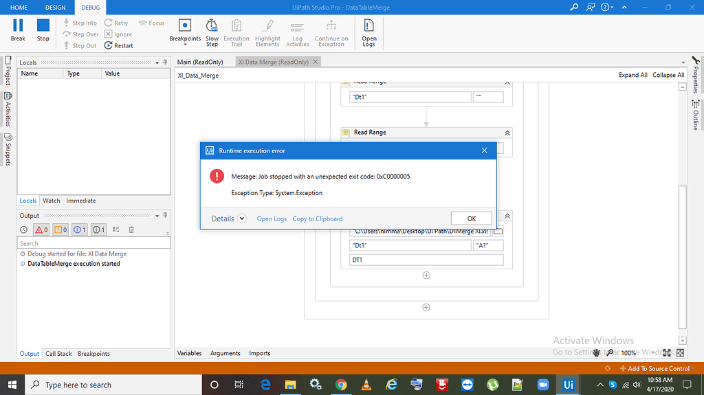 Please Help me with this error system.exception - Help - UiPath ...