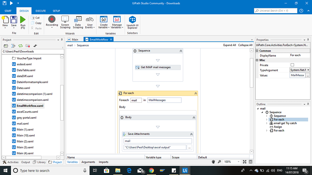 How to read only emails which has the attachments - Help - UiPath ...