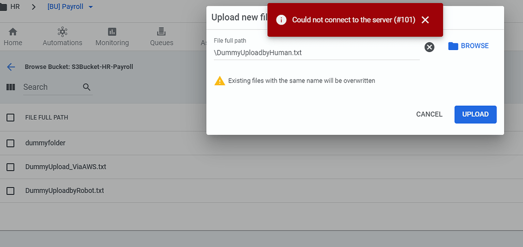 Upload file to S3 Storage Bucket from Orchestrator - Orchestrator - UiPath Community Forum