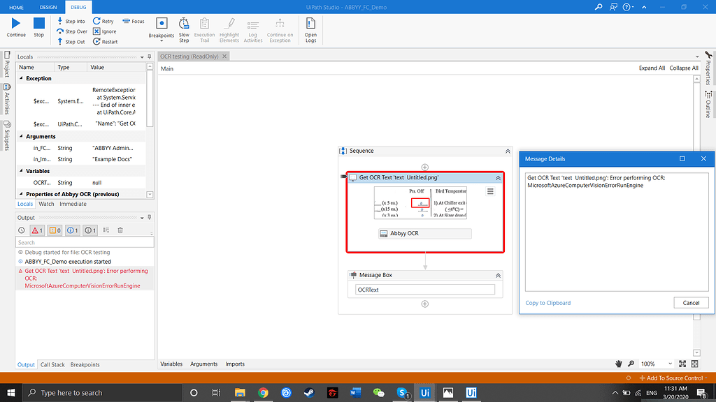Error Performing OCR - Studio - UiPath Community Forum