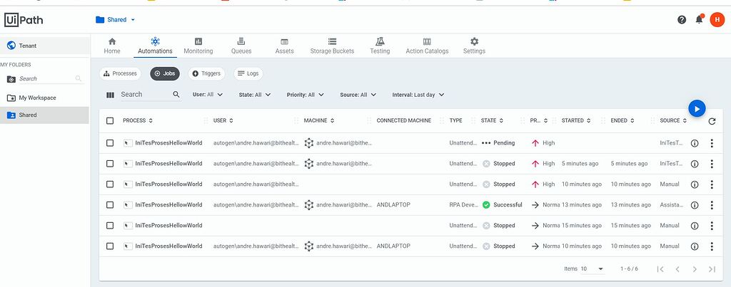Problem in Unattended Bot Enterprise Trial Orchestrator - Orchestrator ...