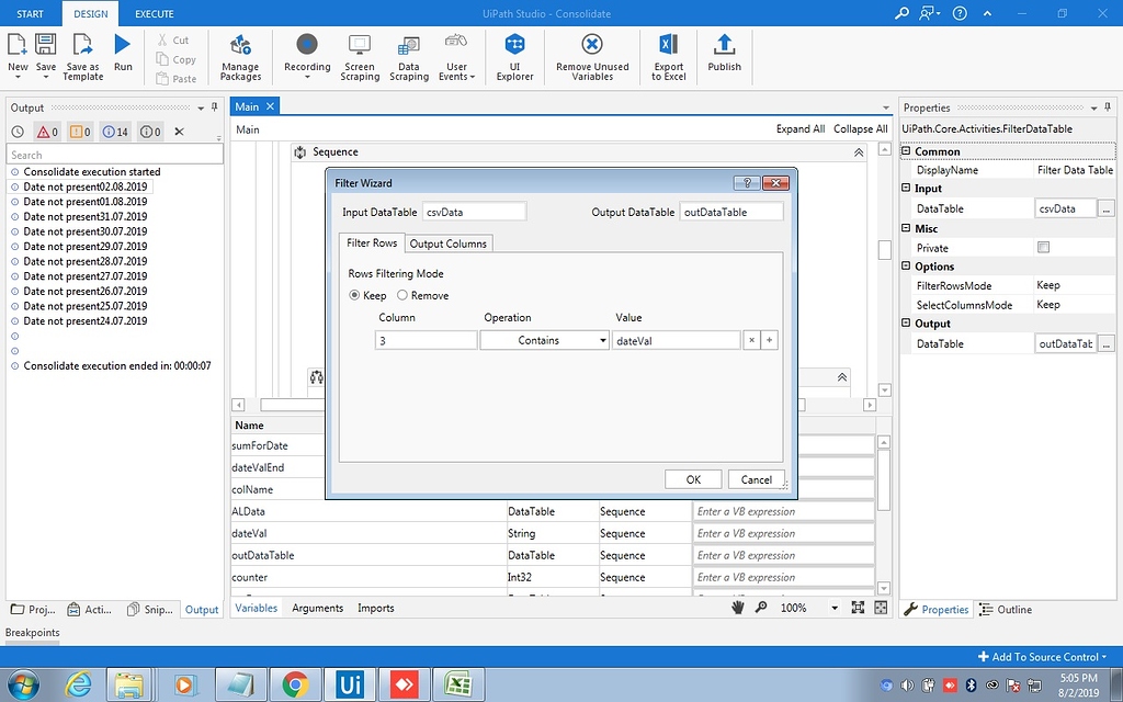 How To Use FilterDateTable To Filter Days Of A Specfic Date Using