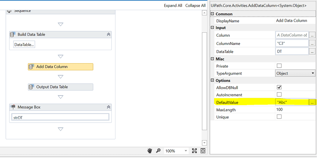 Data Table New Column With Default Value Help UiPath Community Forum