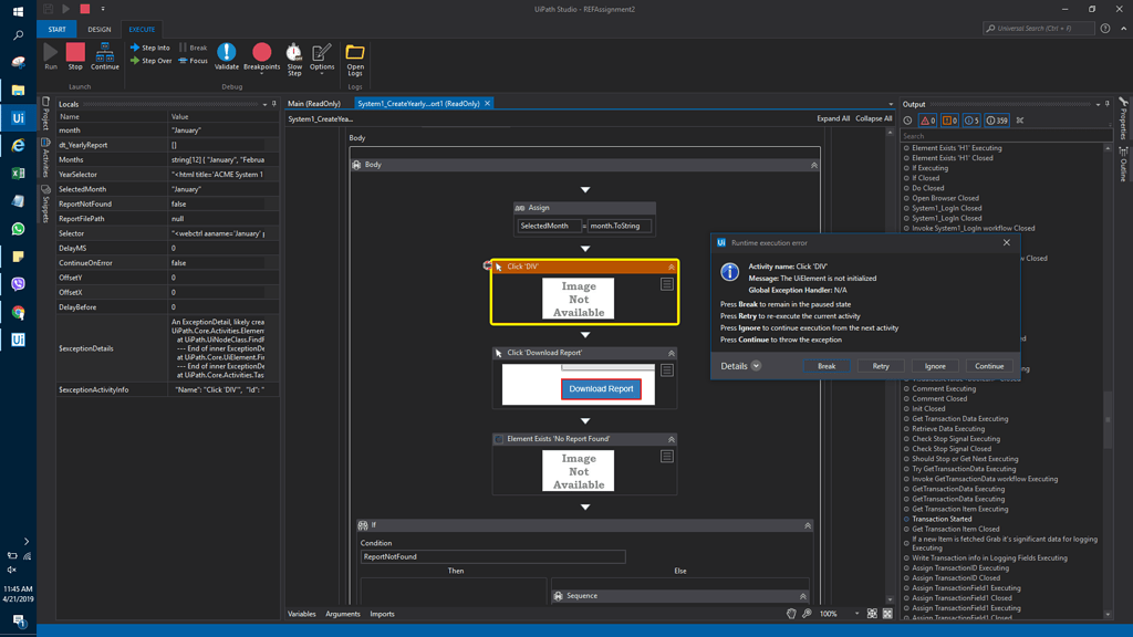 Ui Element Not Initialized Assignment32 Academy Feedback Uipath Community Forum 