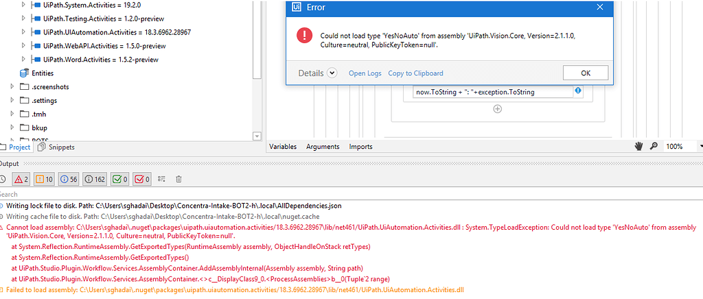 Could Not Load Type Yesnoauto From Assembly Re Version2110 Culture 