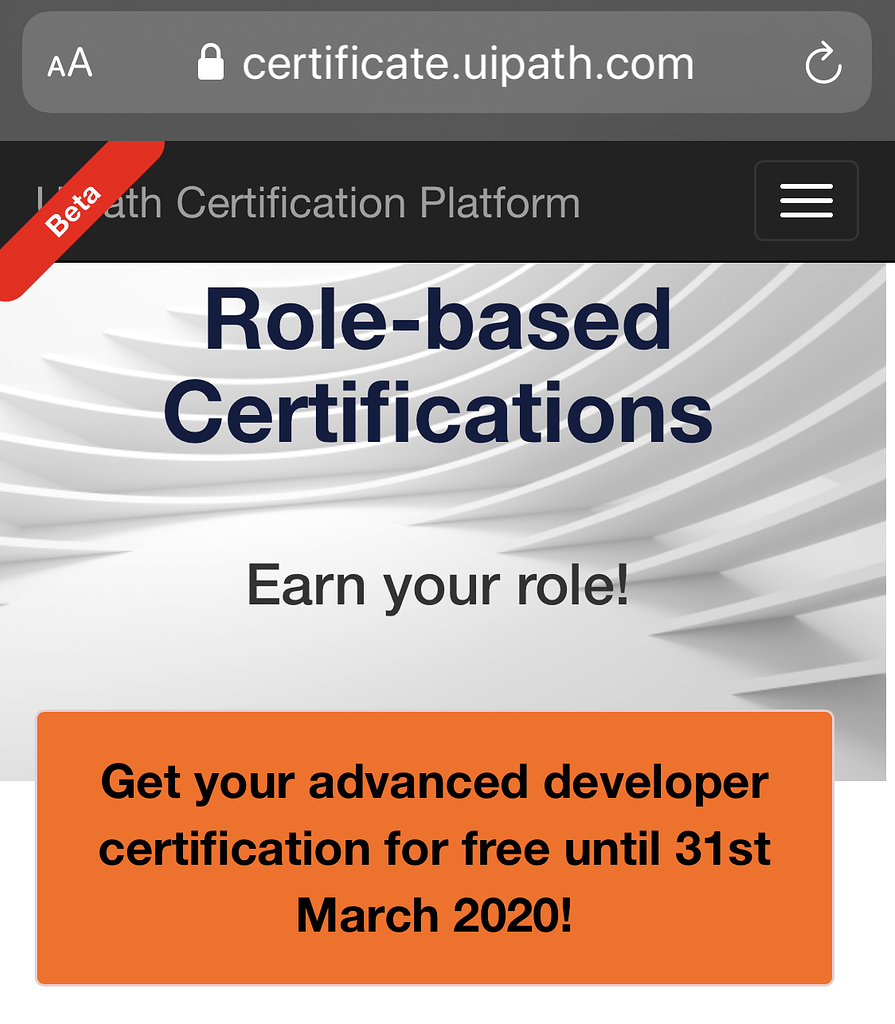 Uipath Developer Certification extended till 31st March 2020 ...