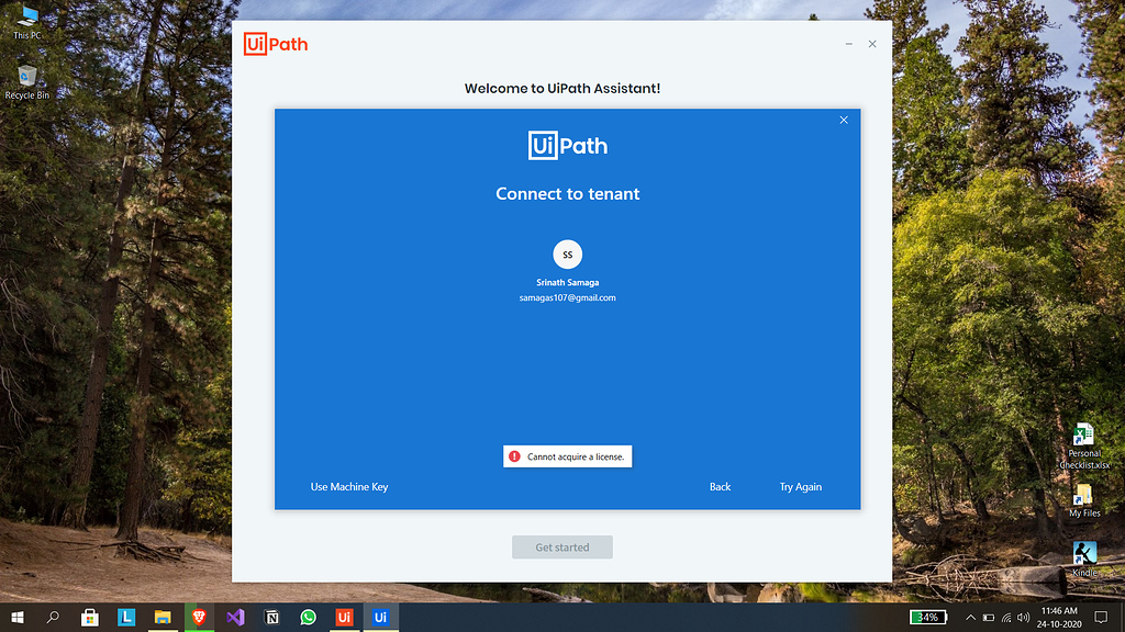 Cannot acquire a license error - Studio - UiPath Community Forum