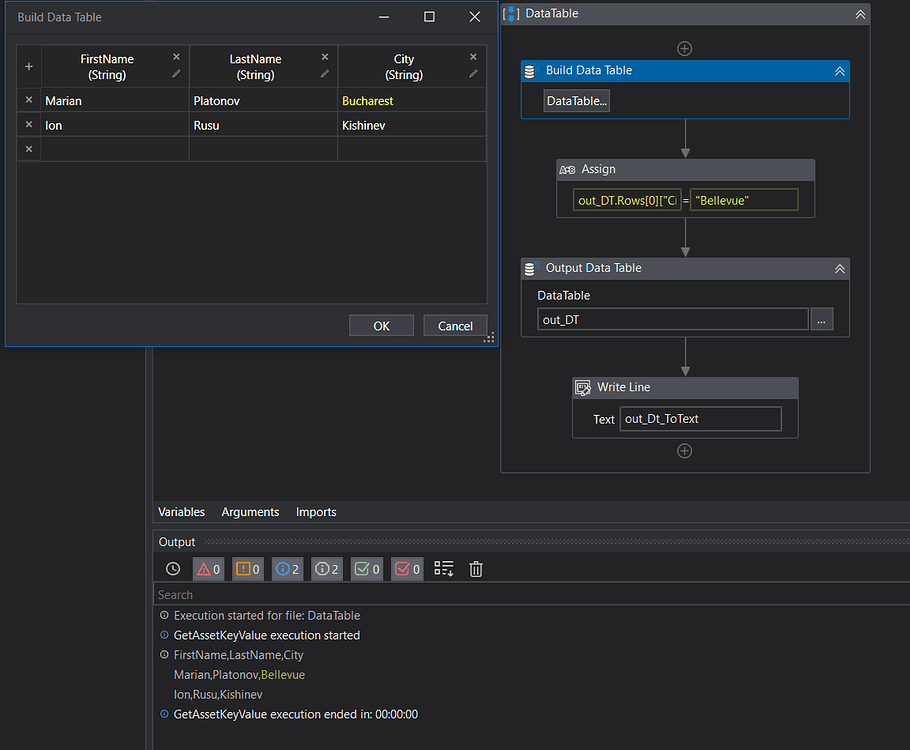 How To Assign Value In A Datatable Row Column Using C Activities 