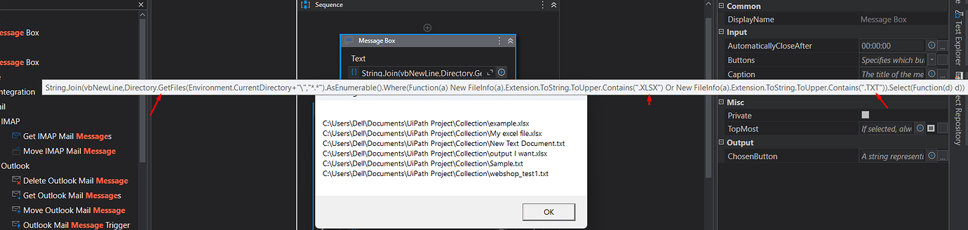 How to use multiple "Filter" in "For Each File in Folder" Activity ...