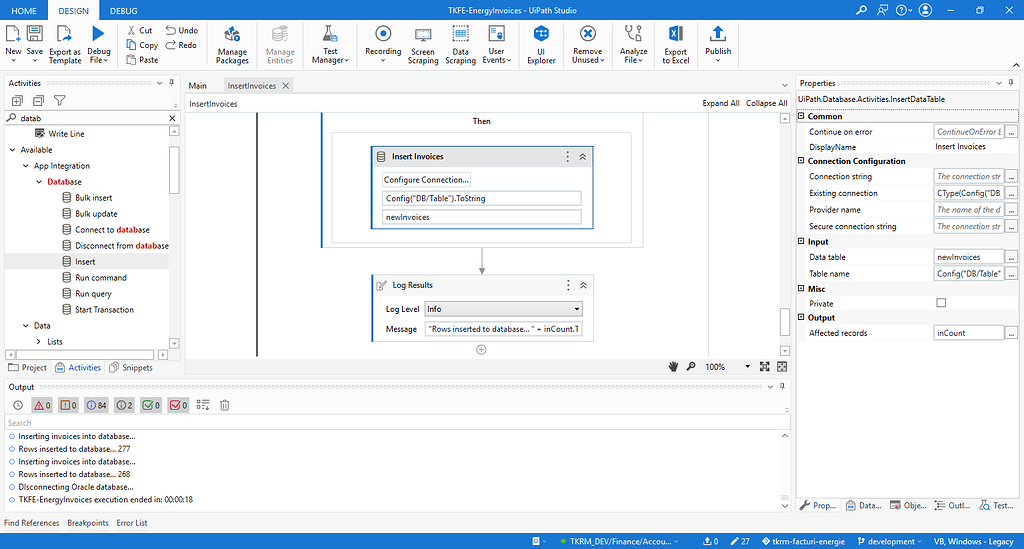 Affected rows from Database.Insert do not get to Oracle - Activities - UiPath Community Forum