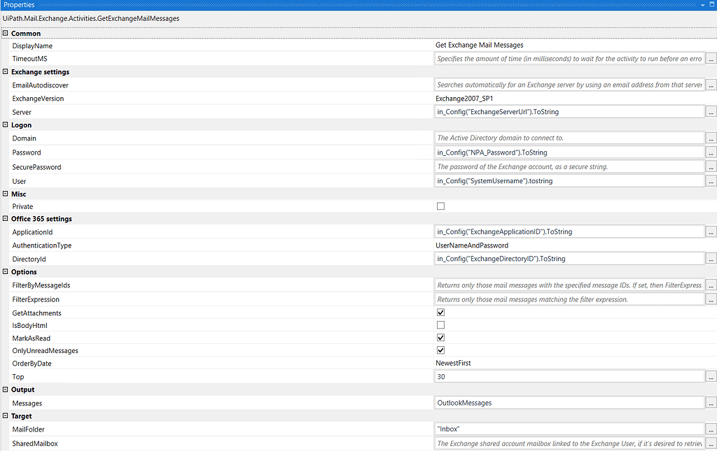Get exchange mail messages: key not valid for use in specific state ...