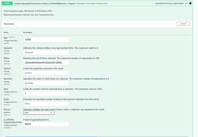 How To Use Filters For Api Request To Exporting Queue Items Using Orchestrator Api