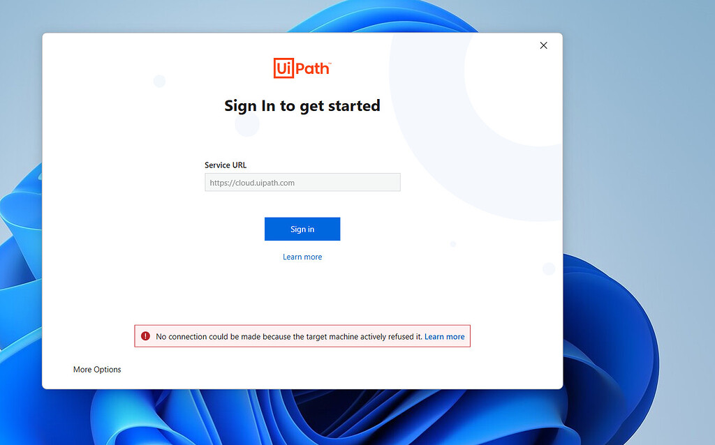 Error: No connection could be made because the target machine actively ...