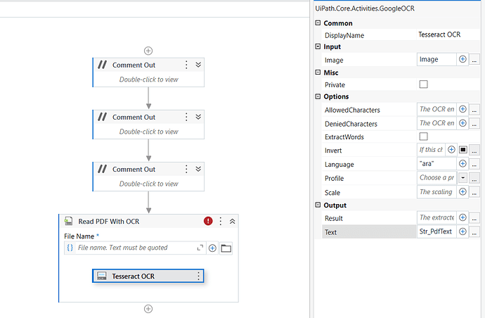 OCR for extracting arabic text from the scanned pdf documents - Studio - UiPath Community Forum