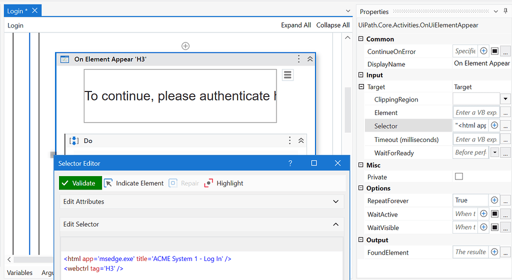 On element Appear throwing an error "Object reference set to an instance of an object" - Studio ...