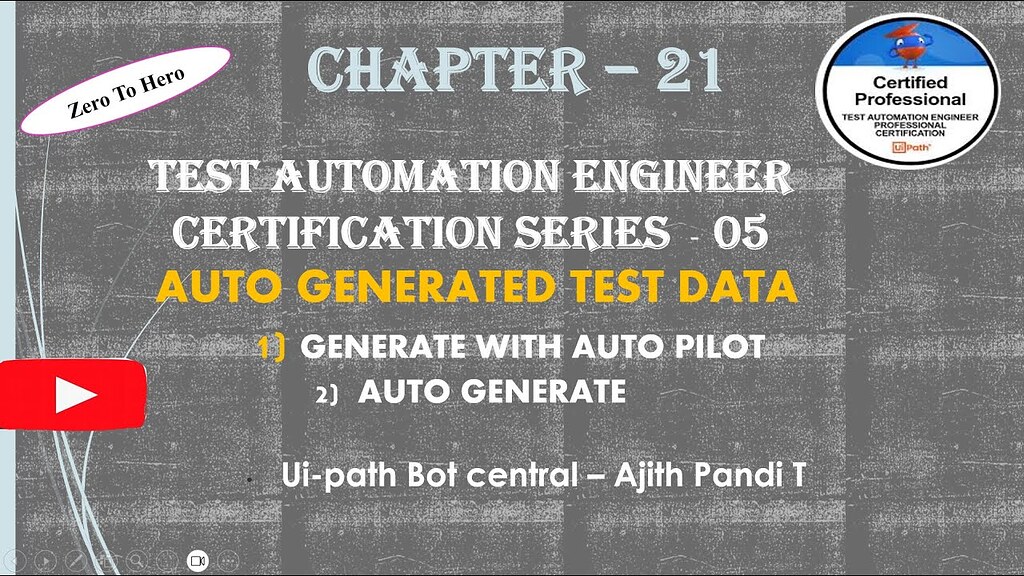 🎯 Ui-path Test Automation Engineer Exam Preparation| Chapter 21 :🚀 AUTO ...