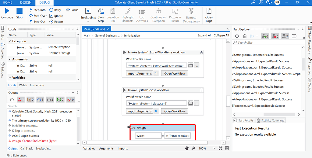 RE Framework Assignment one issue - Studio - UiPath Community Forum