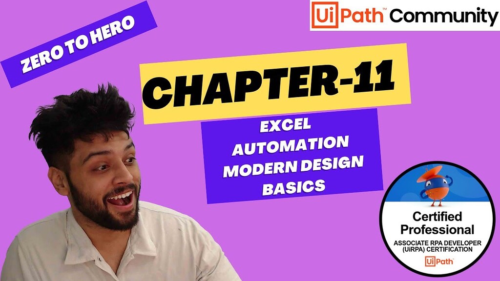 UiPath Zero To Hero Series | Chapter-11 | Excel Automation Modern ...