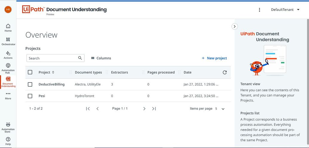 How to use Document understanding Project created in Orchestrator - Orchestrator - UiPath ...