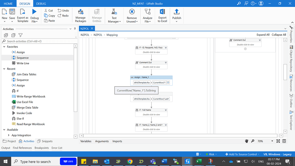 Got The Error In Assign Activity Exception Has Been Thrown By The Target Of An Invocation 