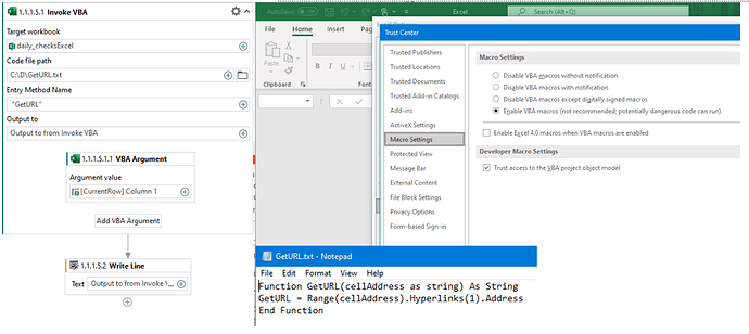 Invoke VBA Trust Access And Cannot Run Macro Error StudioX UiPath 