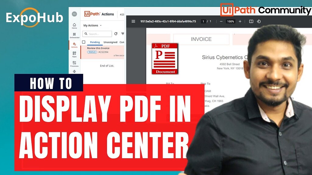 How To Display Pdf In Action Center Video Tutorials Uipath Community Forum