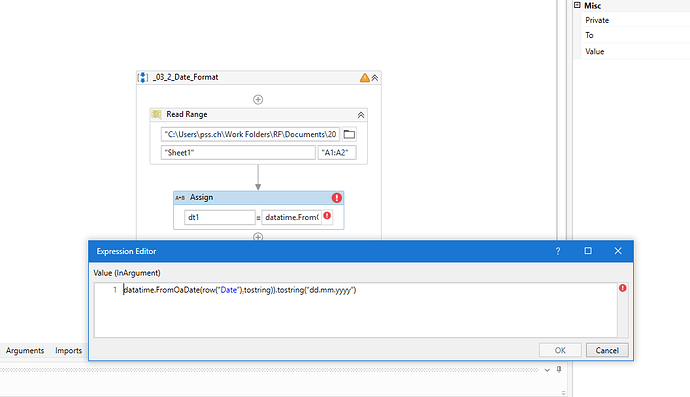 Formatting Date Column Studio UiPath Community Forum