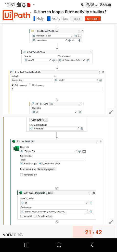 Filter another activity in the loop - StudioX - UiPath Community Forum