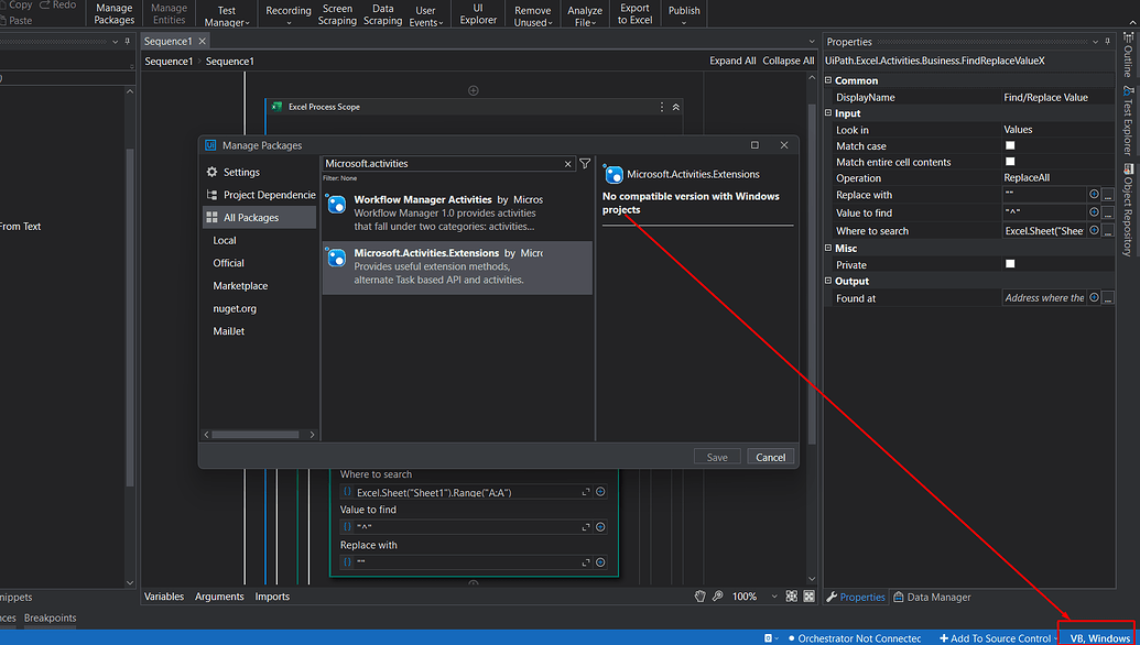 Microsoft.Activities.Extensions package? - Activities - UiPath ...